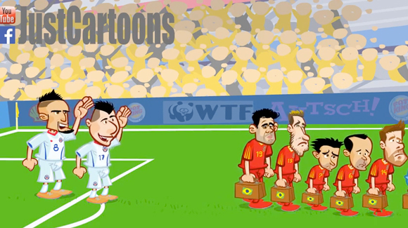 Resumen del mundial de fútbol en caricaturas | Emol.com