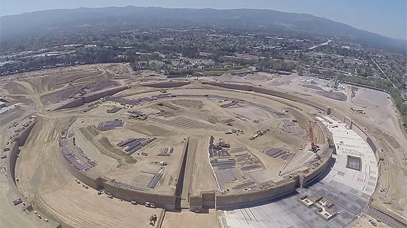 Dron muestra la construcción del nuevo edificio de Apple | Emol.com